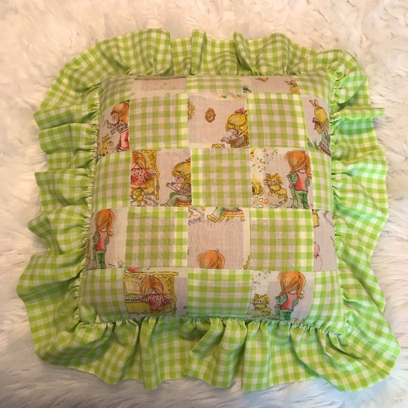 homemade vintage | Accents | Vtg Homemade Ruffled Gingham Patchwork ...